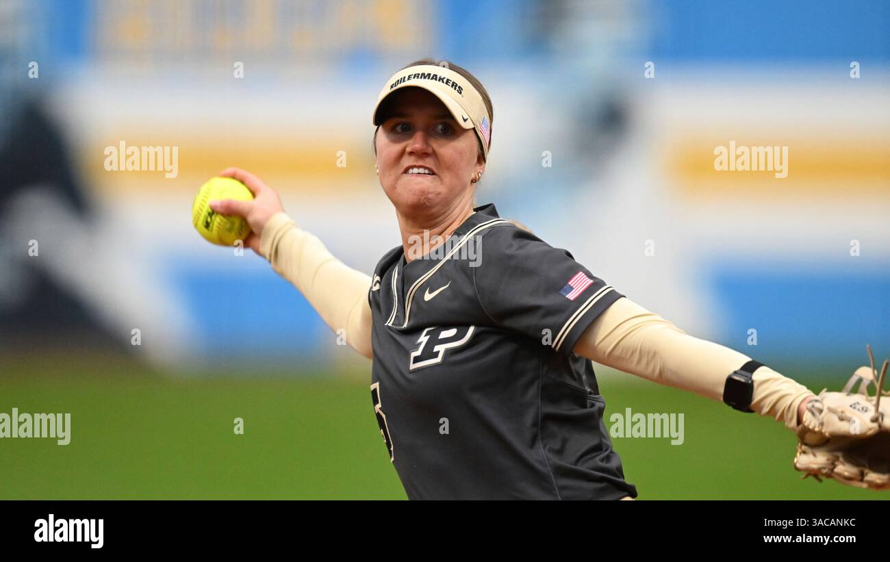 Purdue pitcher Madi Elish (45) during an NCAA softball game on Friday ...