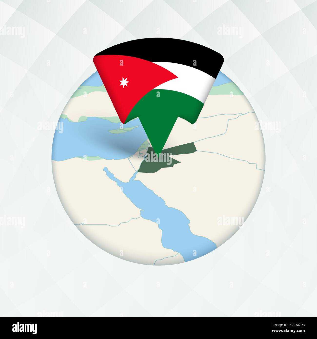 Map highlighted jordan flag hi-res stock photography and images - Alamy