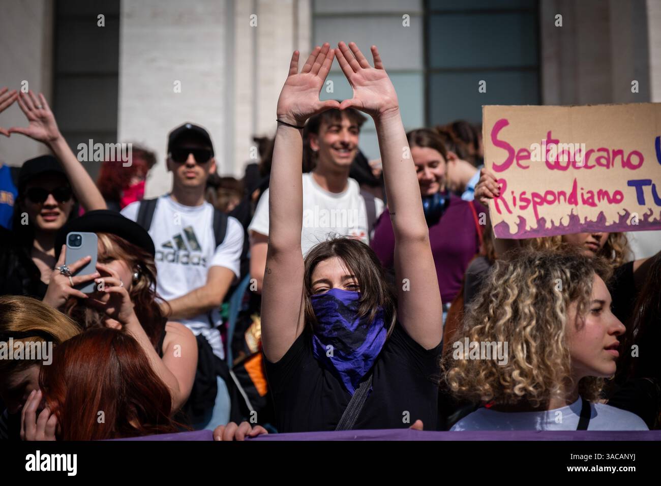 Rome, Rm, Italy. 3rd Apr, 2025. Thousands of students join the ...