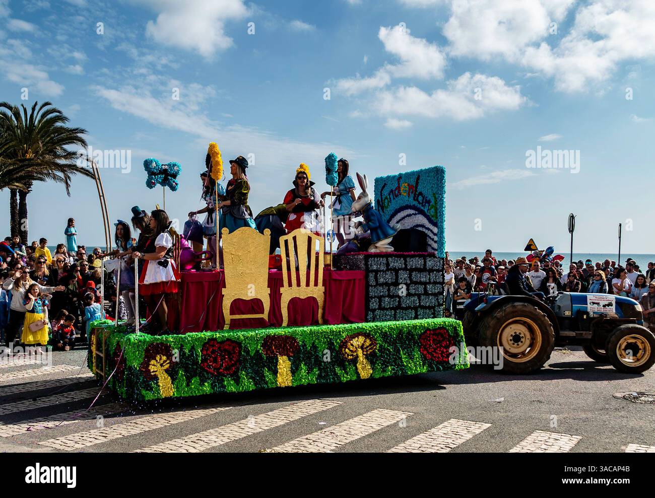 Participants in Carnival Quarteira 2025, Portugal an annual pre Lenten ...