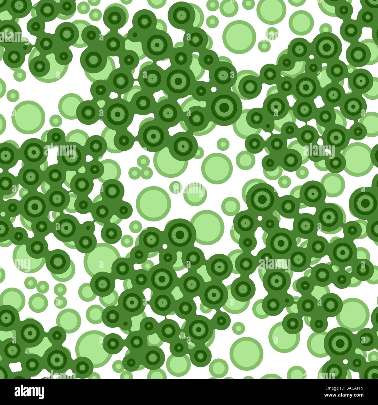 Vector Meta ball Connect Dot Set. Green Seamless Molecule chain. Circle ...