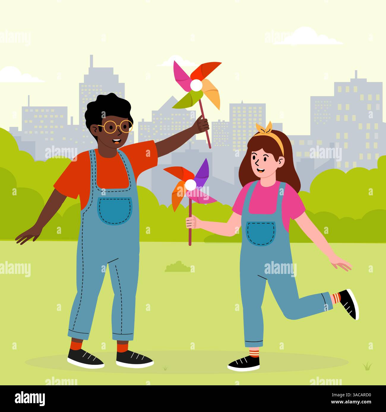 Bright park sunny weather Stock Vector Images - Alamy