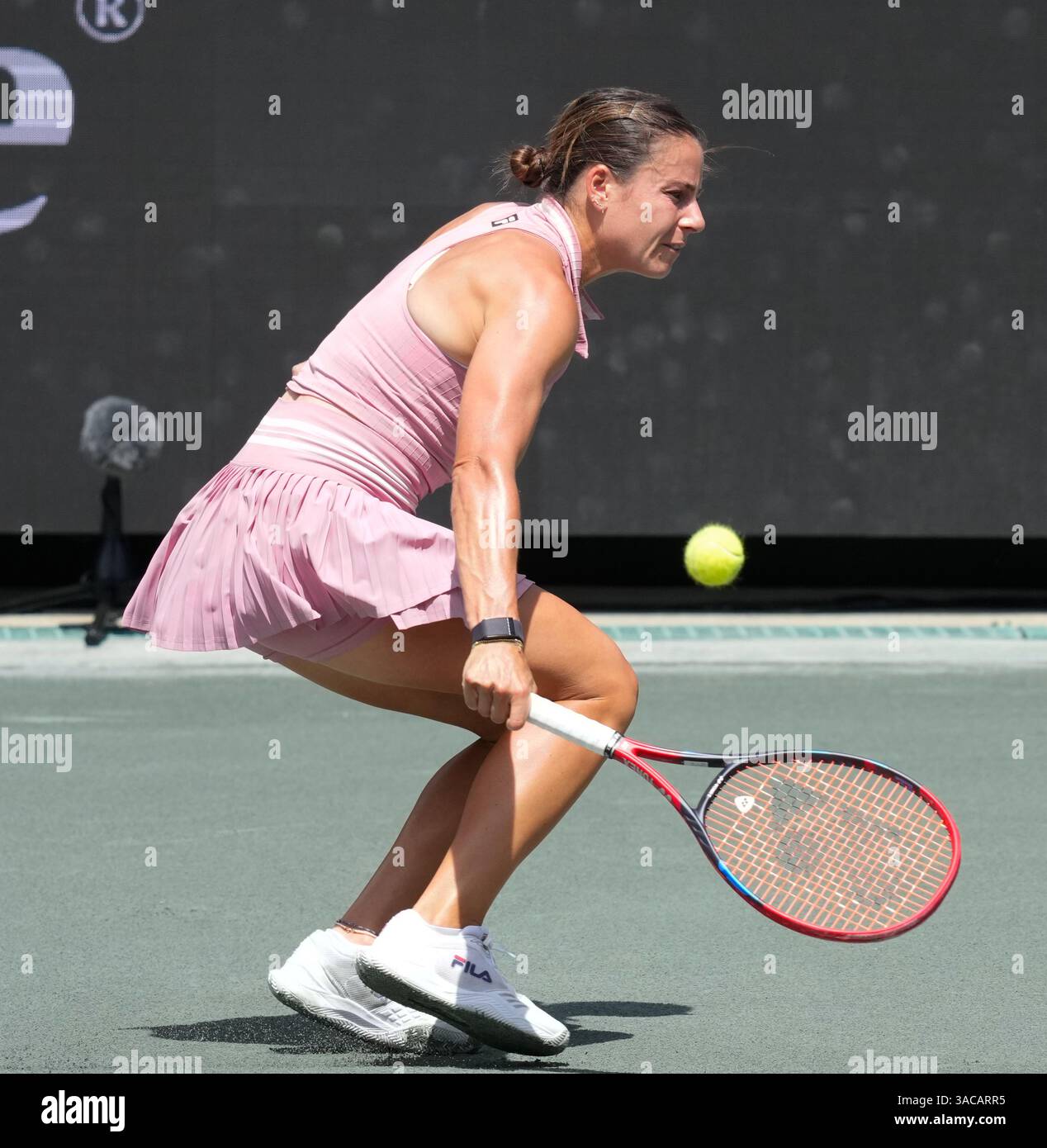 April 3, 2025: Emma Navarro (USA) defeated Ashlyn Krueger 4-6, 6-4, 6-2 ...