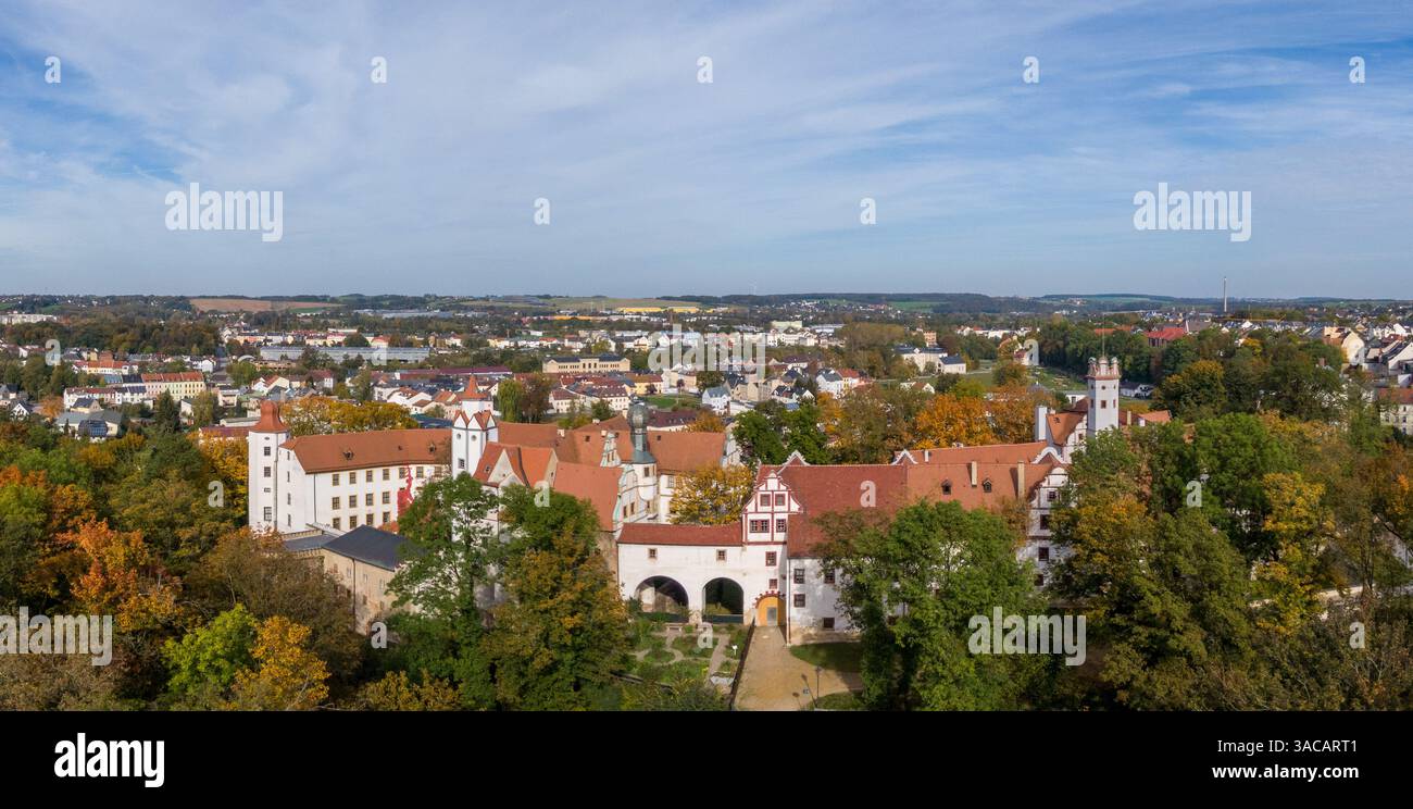 Aerial view of Glauchau Castle in Saxony, Germany Stock Photo - Alamy