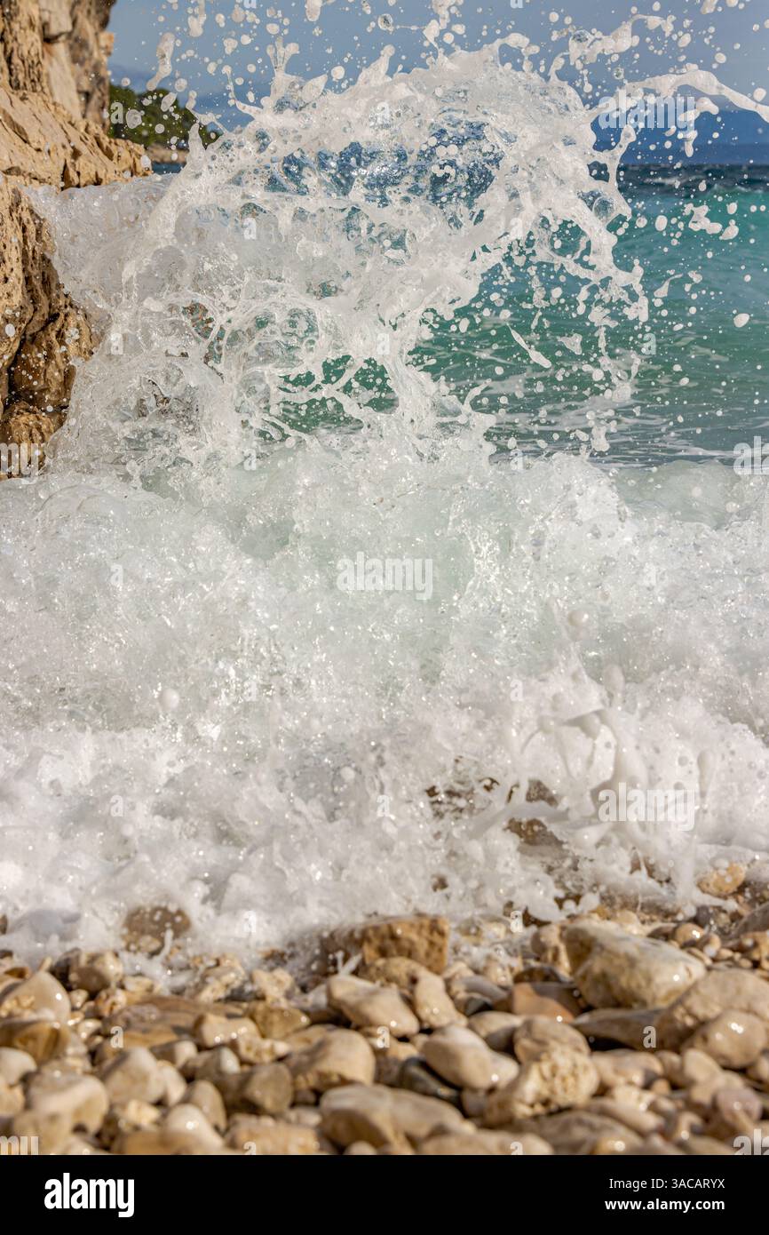 Extreme wave crushing on coast hi-res stock photography and images - Alamy