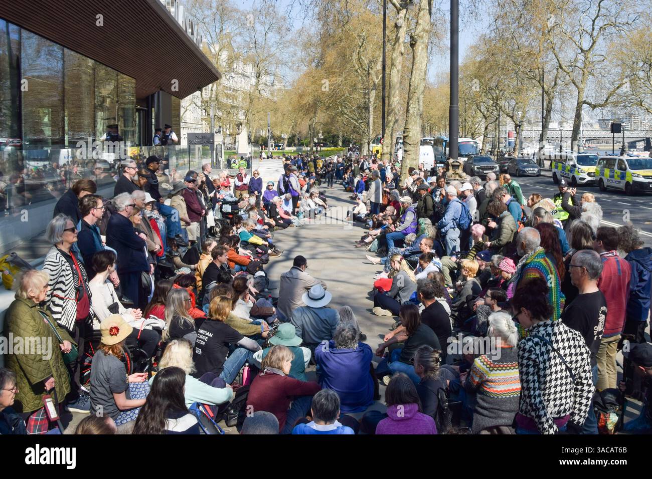 Quakers and other protesters stage a silent demonstration outside New ...