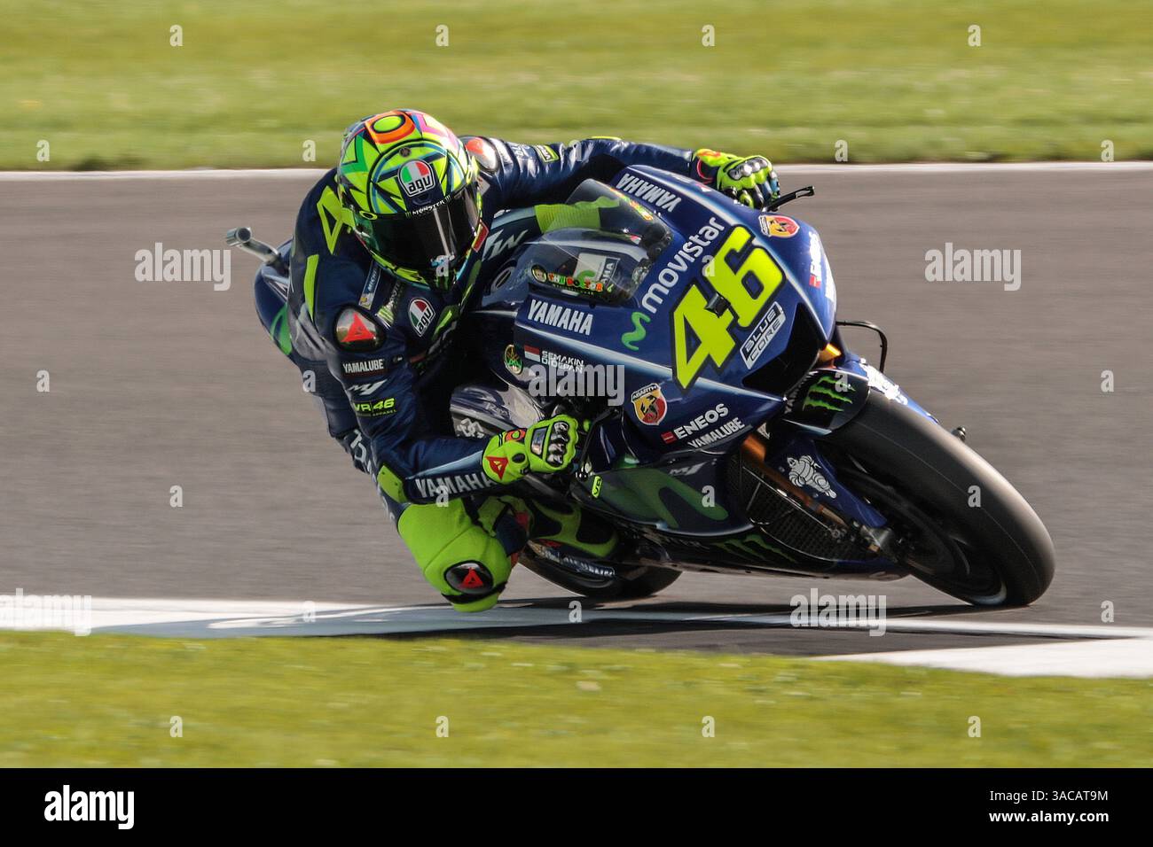 valentino rossi 46 yamaha motorbike race blue yellow Stock Photo - Alamy