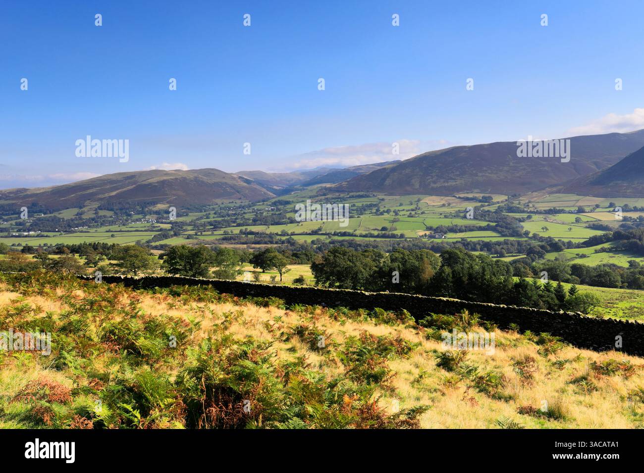 View over the Vale of Lorton to the Whinnlatter fells, Lake District ...