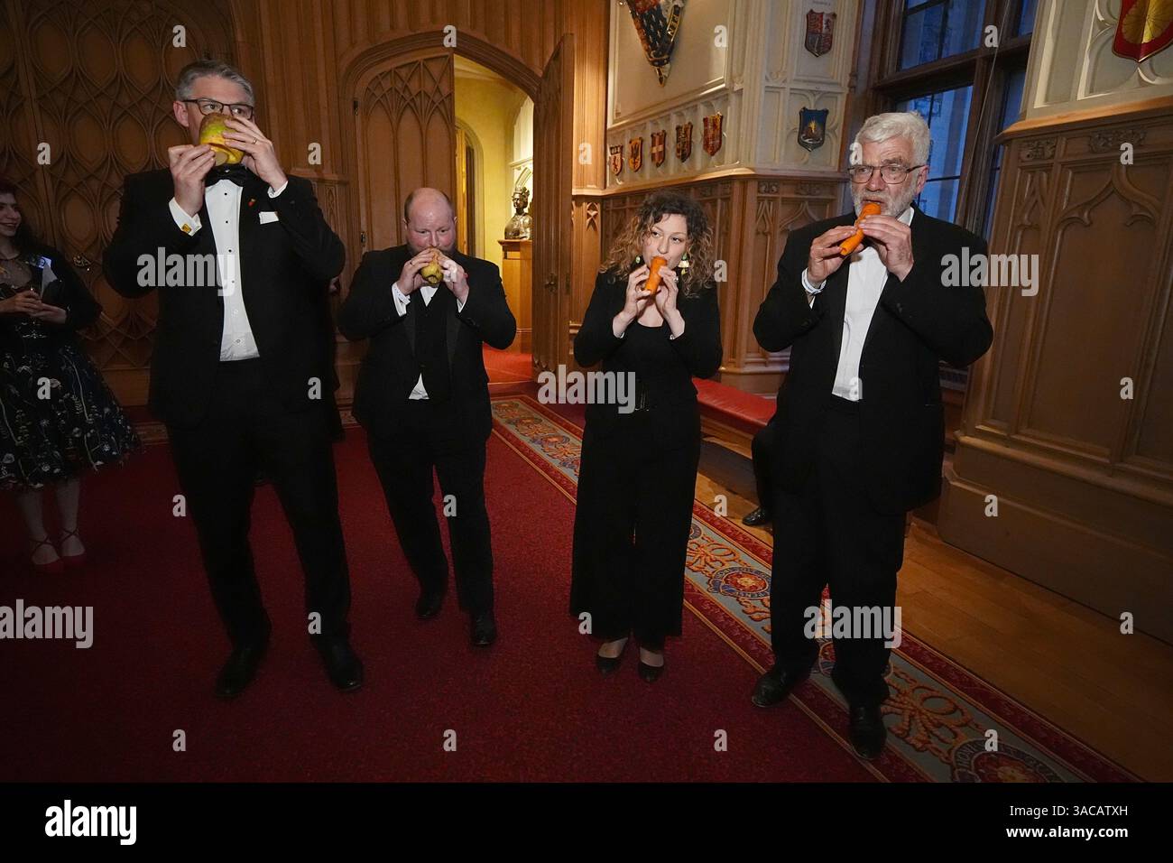 The London Vegetable Orchestra during a reception to recognise those ...