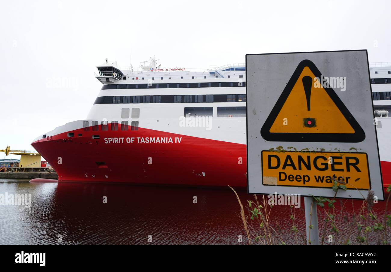 The Spirit of Tasmania IV ferry docked at Leith in Edinburgh. The newly ...