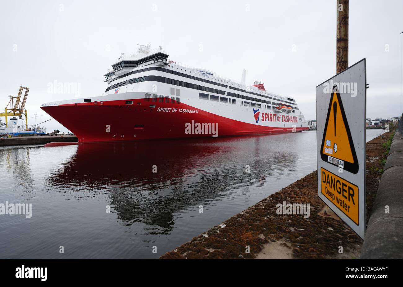 The Spirit of Tasmania IV ferry docked at Leith in Edinburgh. The newly ...