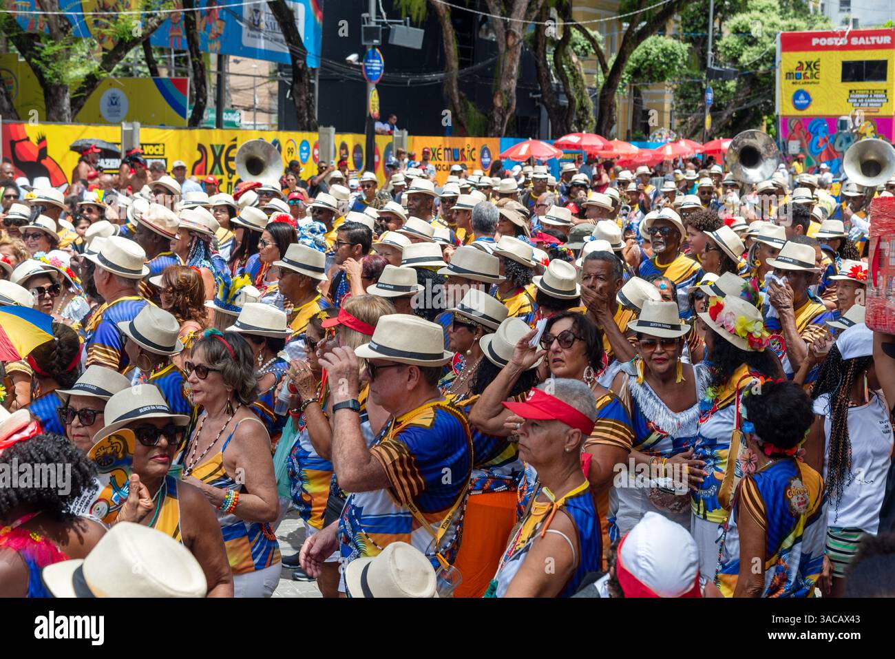 Salvador, Bahia, Brazil - March 01, 2025: Samba cultural group with ...