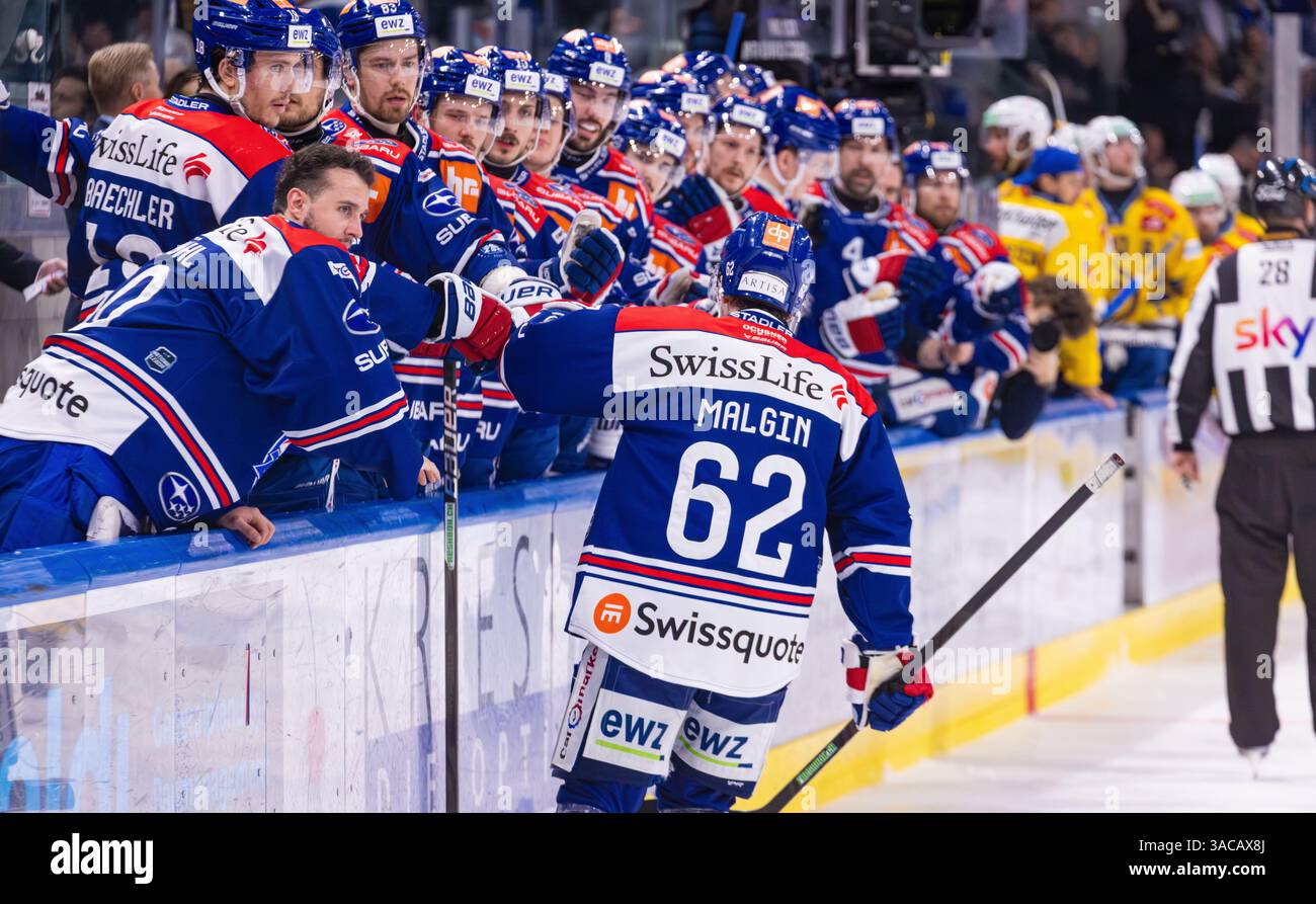 Zurich, Switzerland, 3rd Apr 2025: In the 24th minute of the game, #62 ...