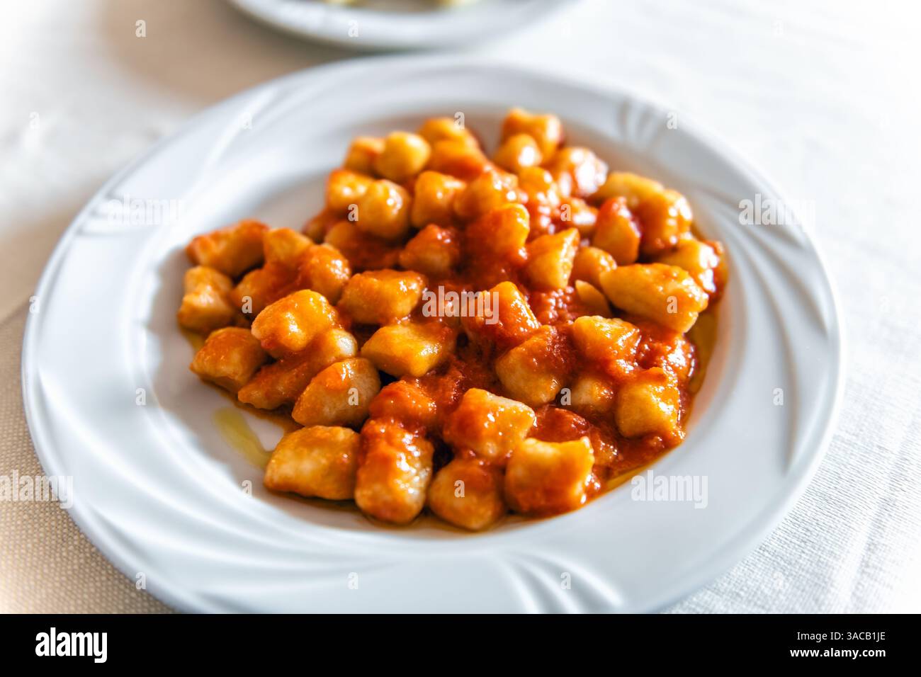 Sardinian traditional restaurant pasta in Sardinia, Italy of Ungra ...