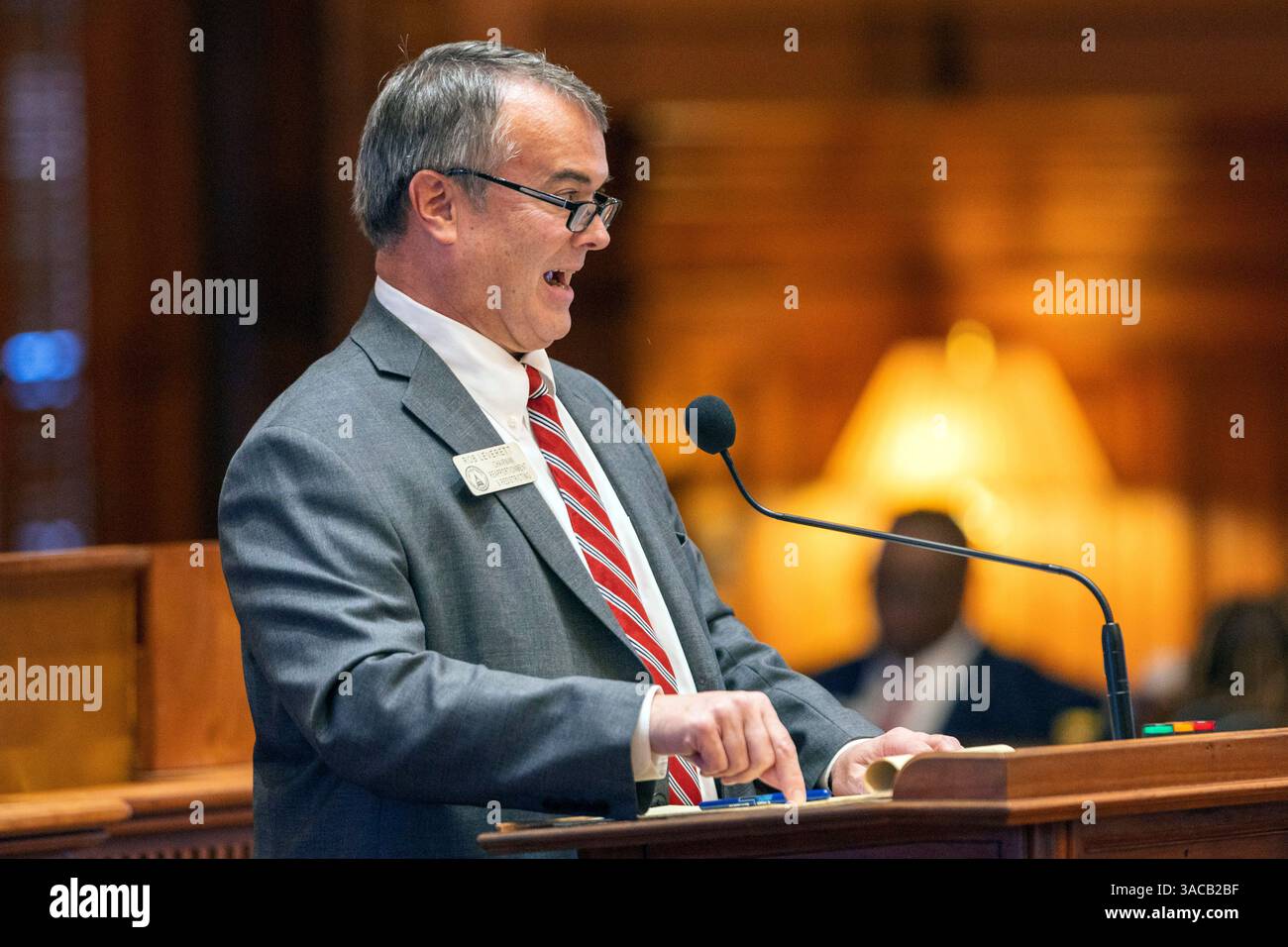 FILE - Georgia Rep. Rob Leverett, R-Elberton, speaks at the Georgia ...