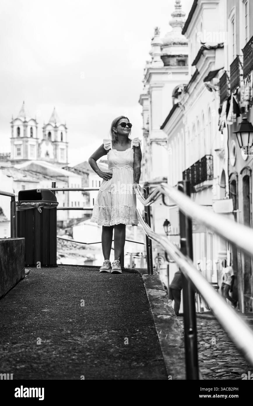 Beautiful woman on traditional Black and White Stock Photos & Images ...