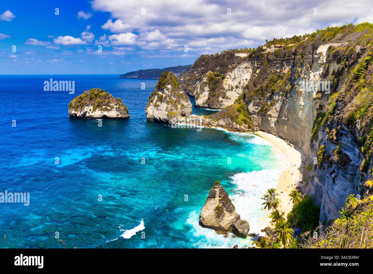 Island of Nusa Penida part of Bali's famous beaches is Diamond Beach ...