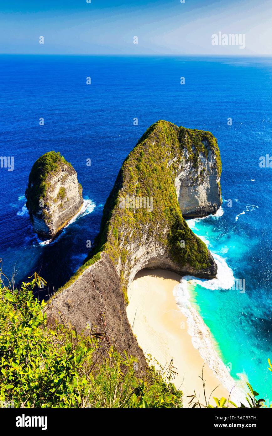 Island of Nusa Penida part of Bali's famous beaches is the T-Rex head ...