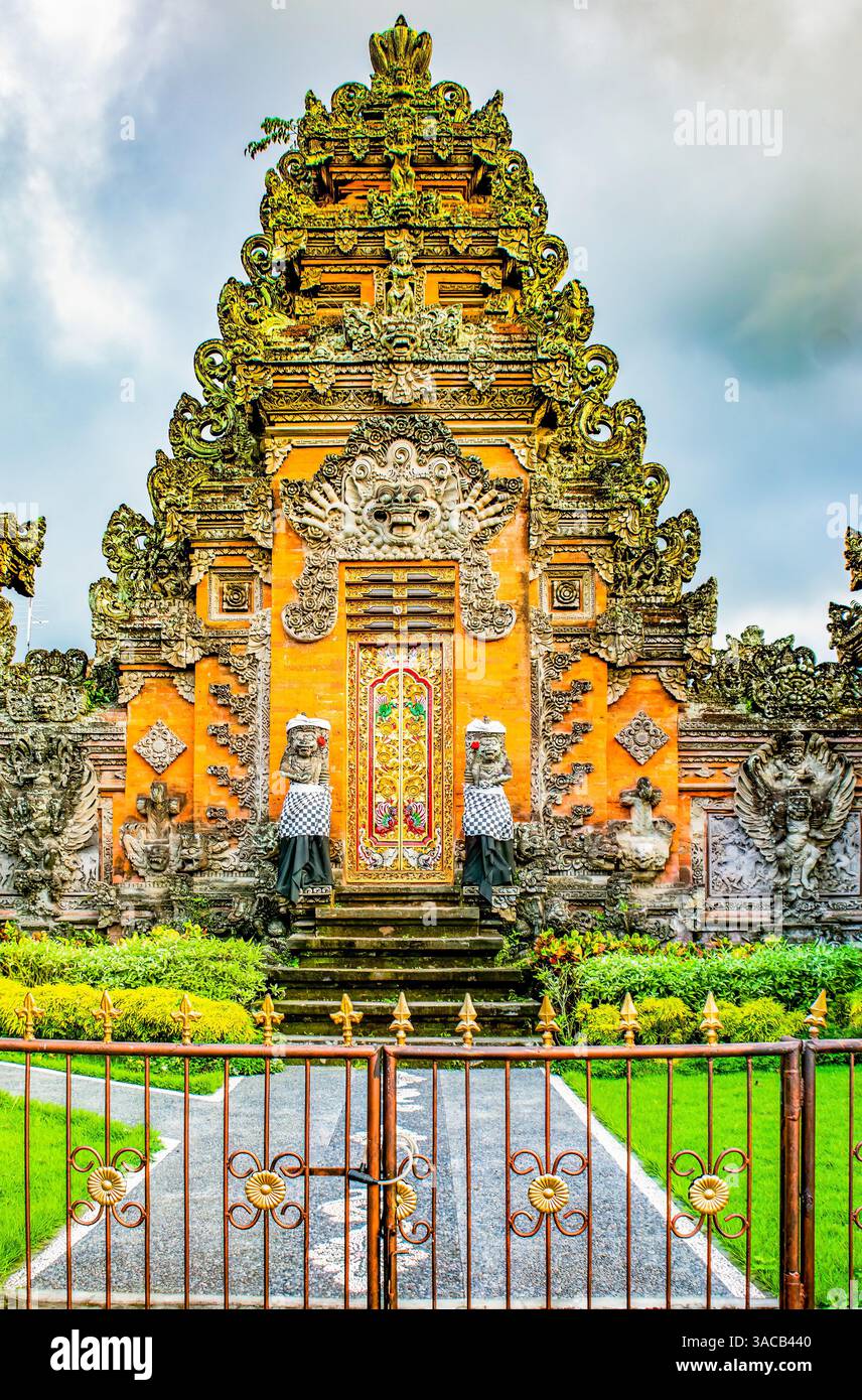 Bali, Indonesia. Portrait of gates which are considered to connect the ...
