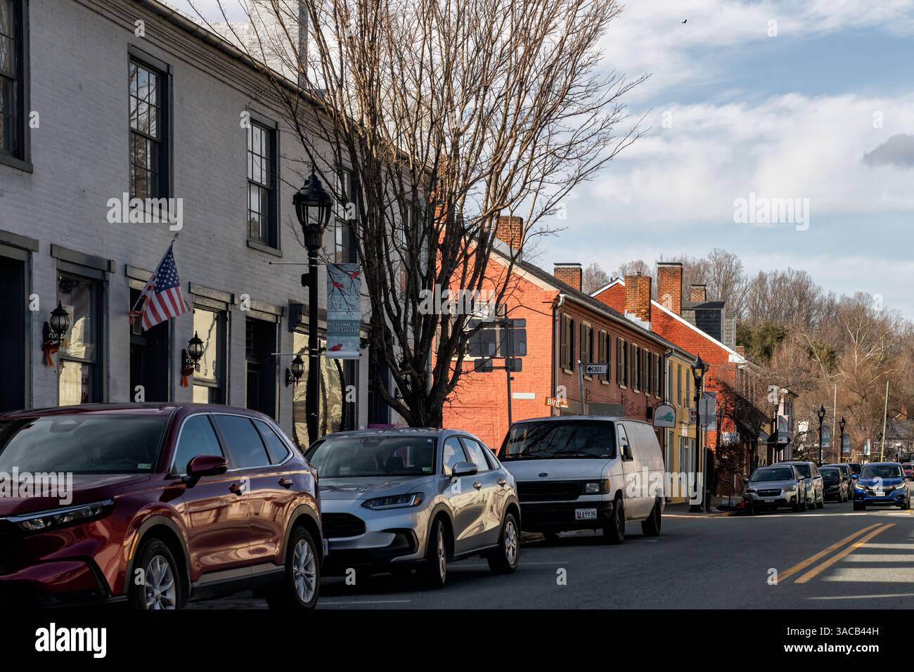 Scottsville, USA - January 26, 2025: Virginia downtown rural ...