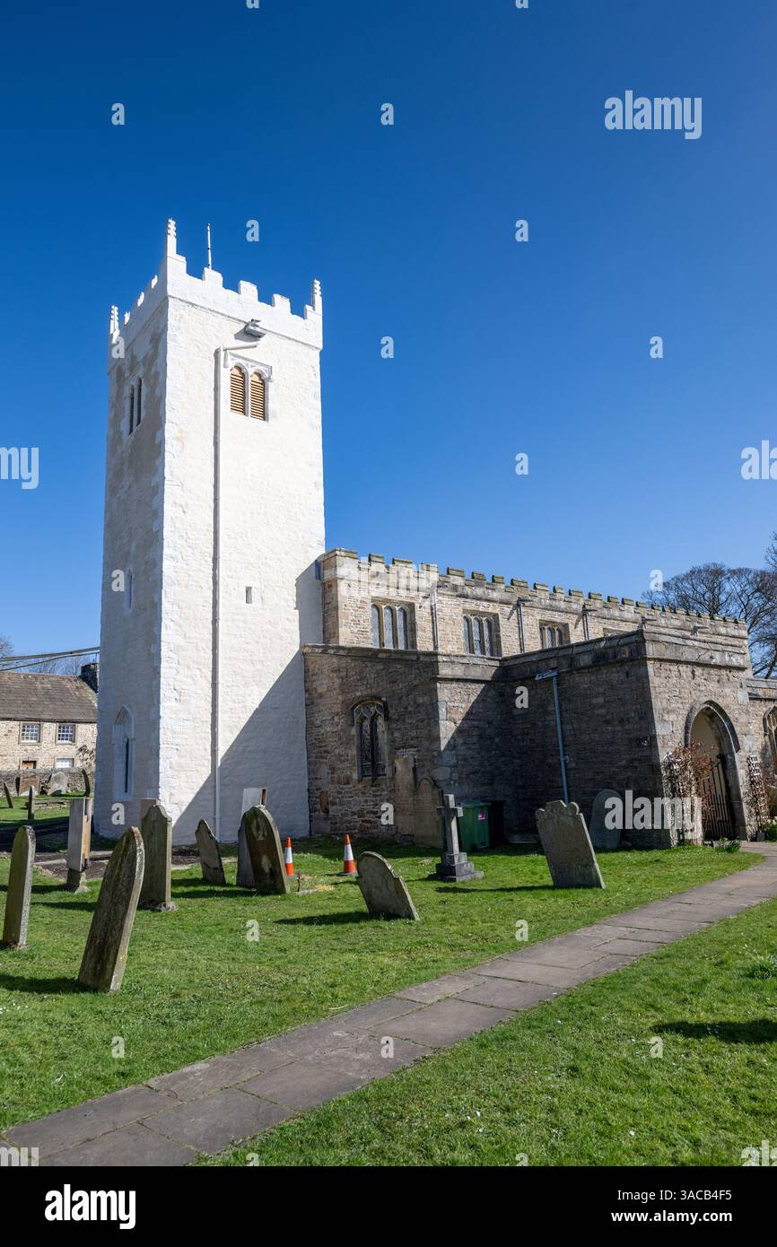 The parish Church of St Oswalds in Askrigg, Wensleydale, with its ...