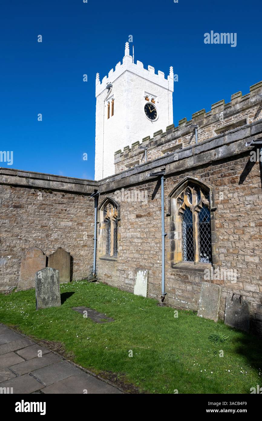 The parish Church of St Oswalds in Askrigg, Wensleydale, with its ...