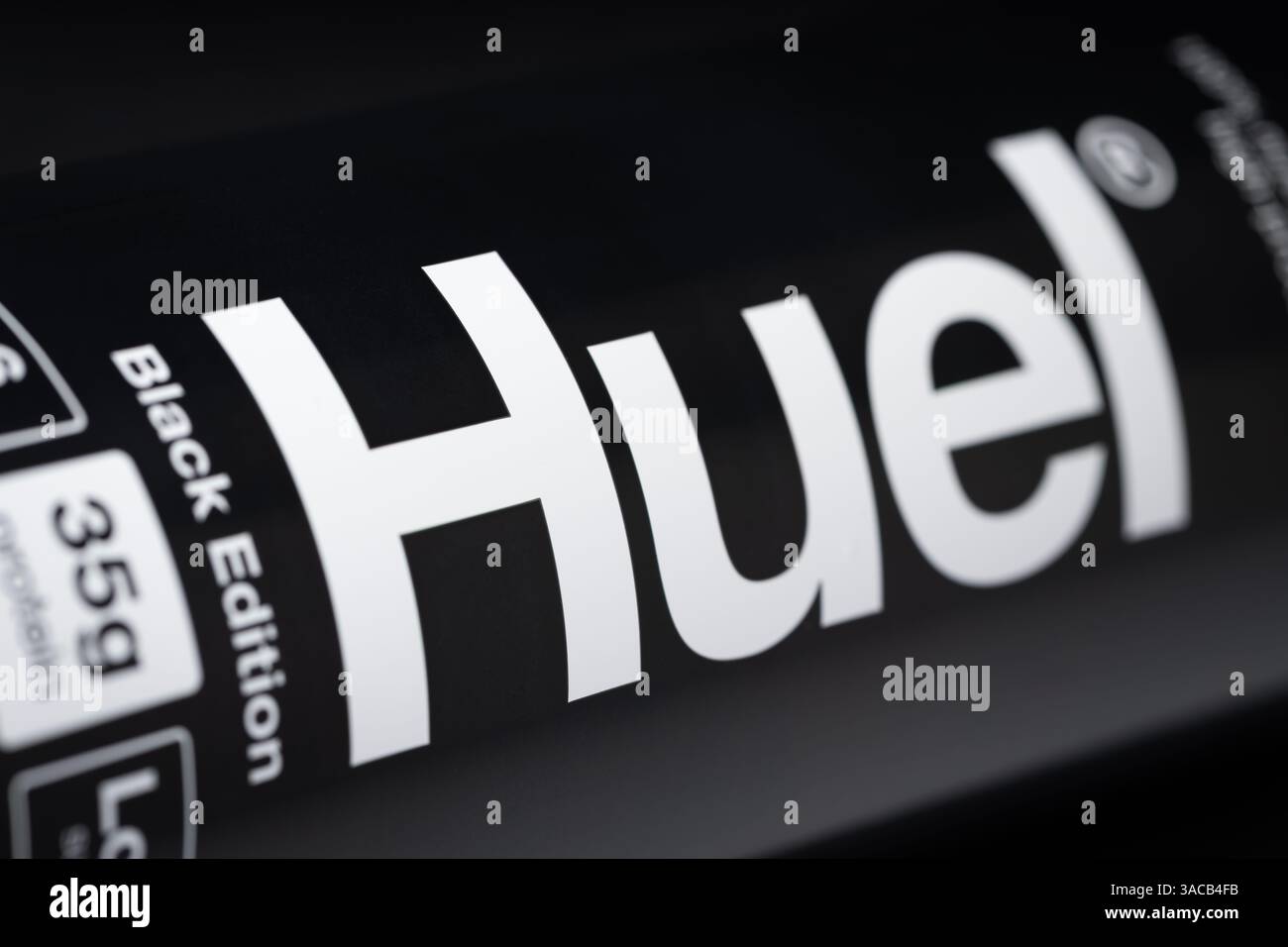 A close up of the Huel drink logo on a bottled product Stock Photo - Alamy