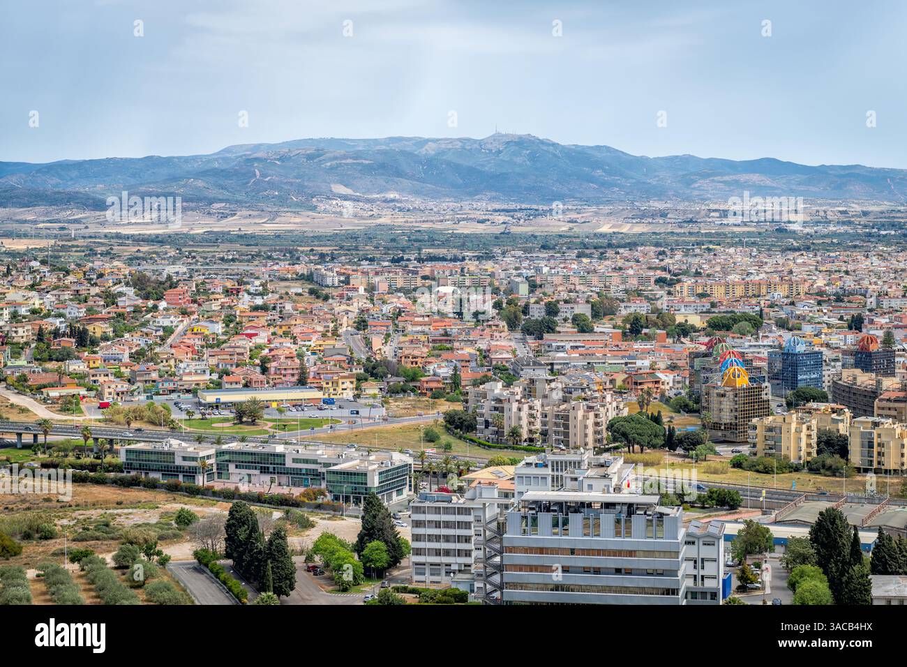 Cagliari, Italy - April 28, 2024: Sardinian capital cityscape skyline ...