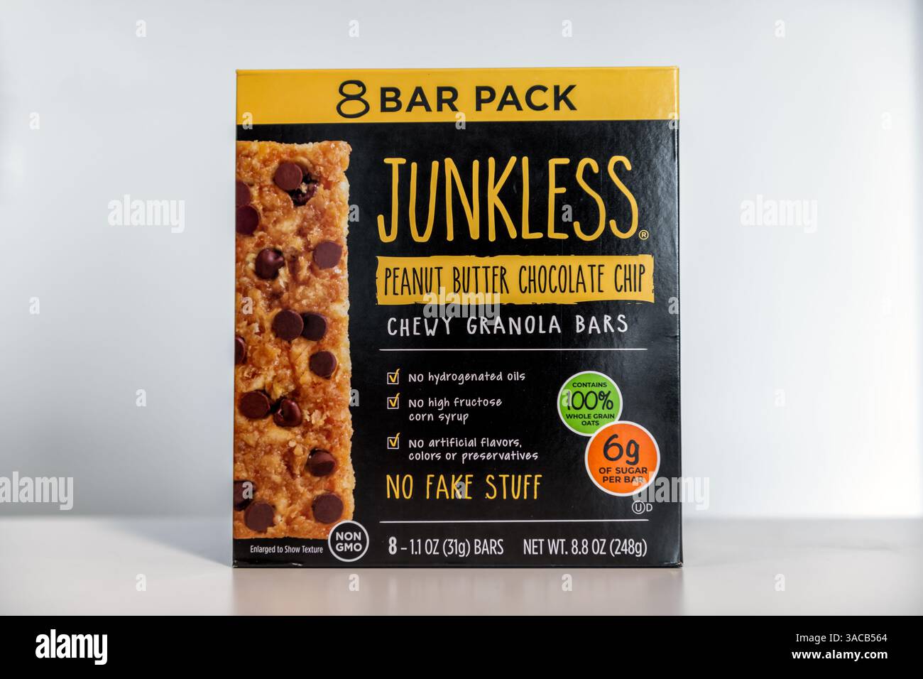 Destin, USA - March 6, 2023: Junkless brand chewy granola bars cookies ...