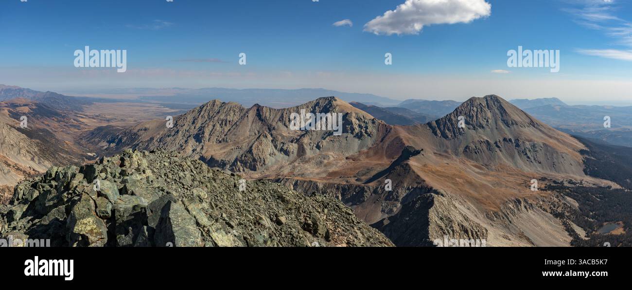 Mount Lindsey (14,055'), Huerfano Peak (13,837'), and UN 13,557 taken ...