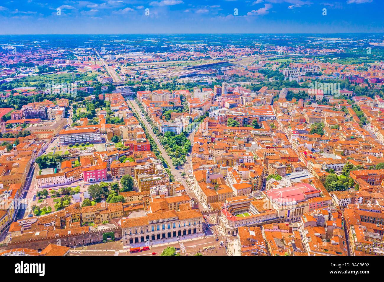 A stunning aerial view of the historic city of Verona, Italy ...