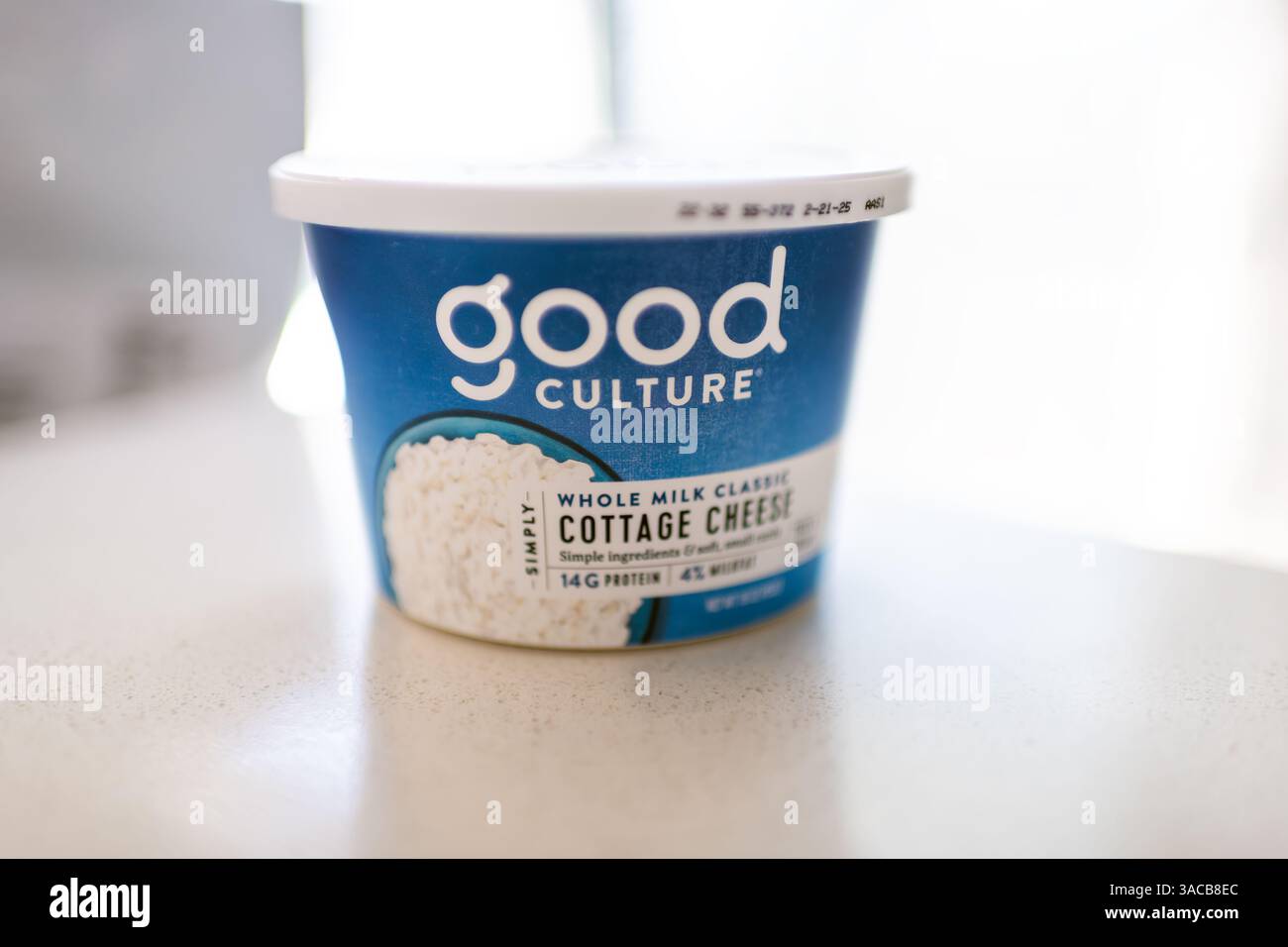 Roseland, USA - February 4, 2025: Cottage cheese by Good Culture in ...