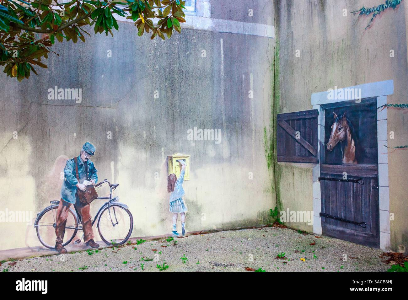 Old style french postman hi-res stock photography and images - Alamy