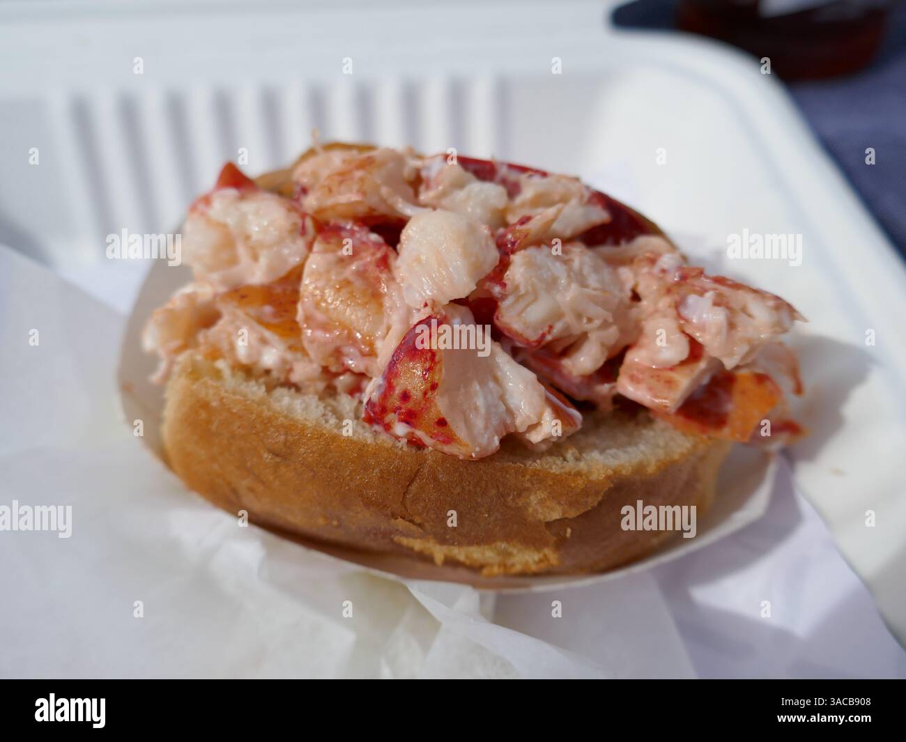 New England lobster roll seafood sandwich ready to eat Stock Photo - Alamy