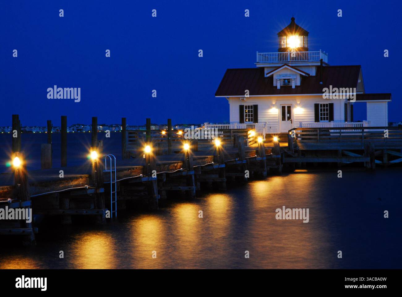 The Roanoke Marshes Lighthouse and boardwalk, in Manteo, North Carolina ...