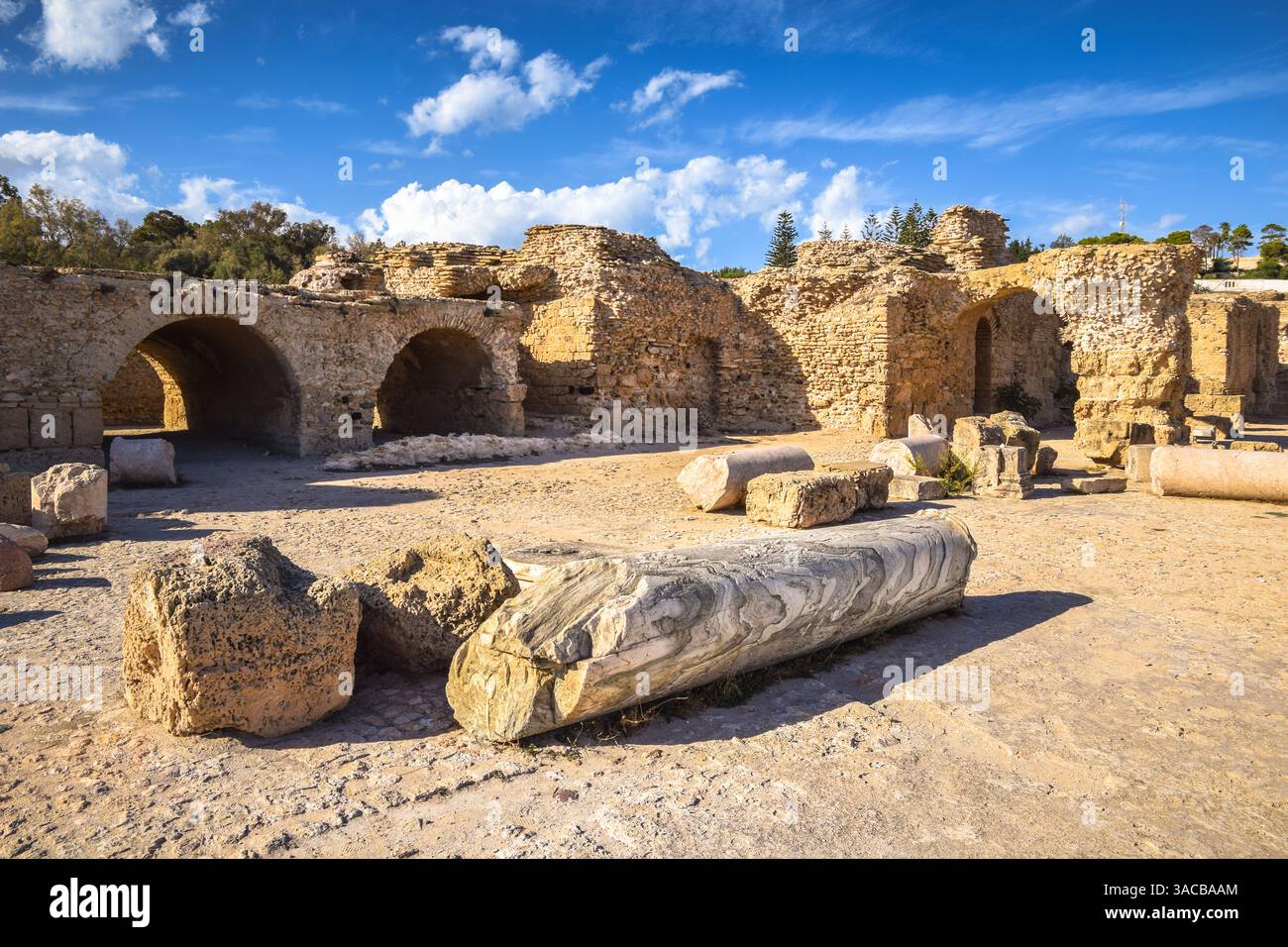The Baths of Antoninus, ruins of ancient Carthage, Tunisia Stock Photo ...