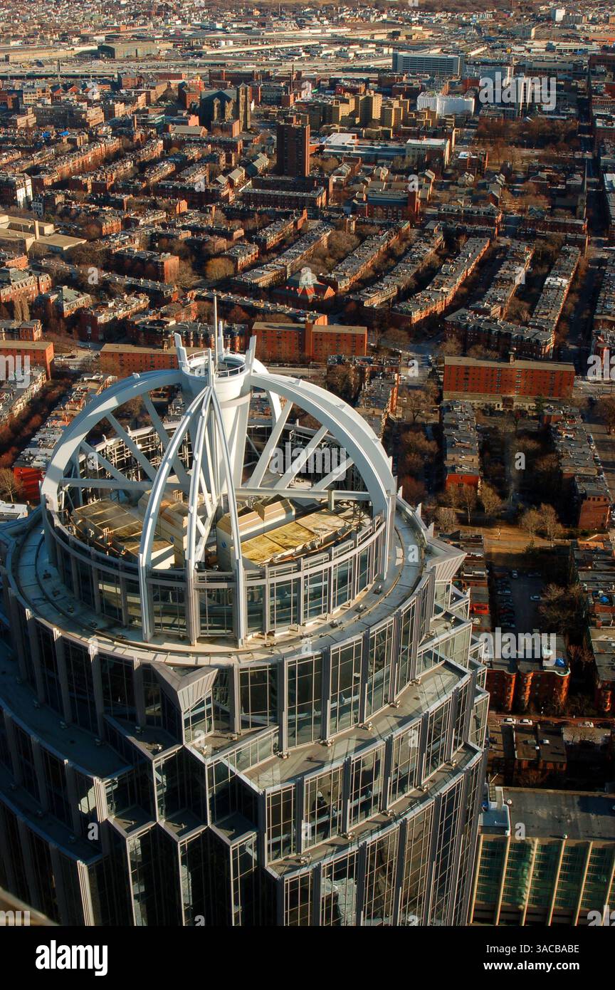 Boston, MA, USA February 6, 2007 An aerial view shows the ornamental ...