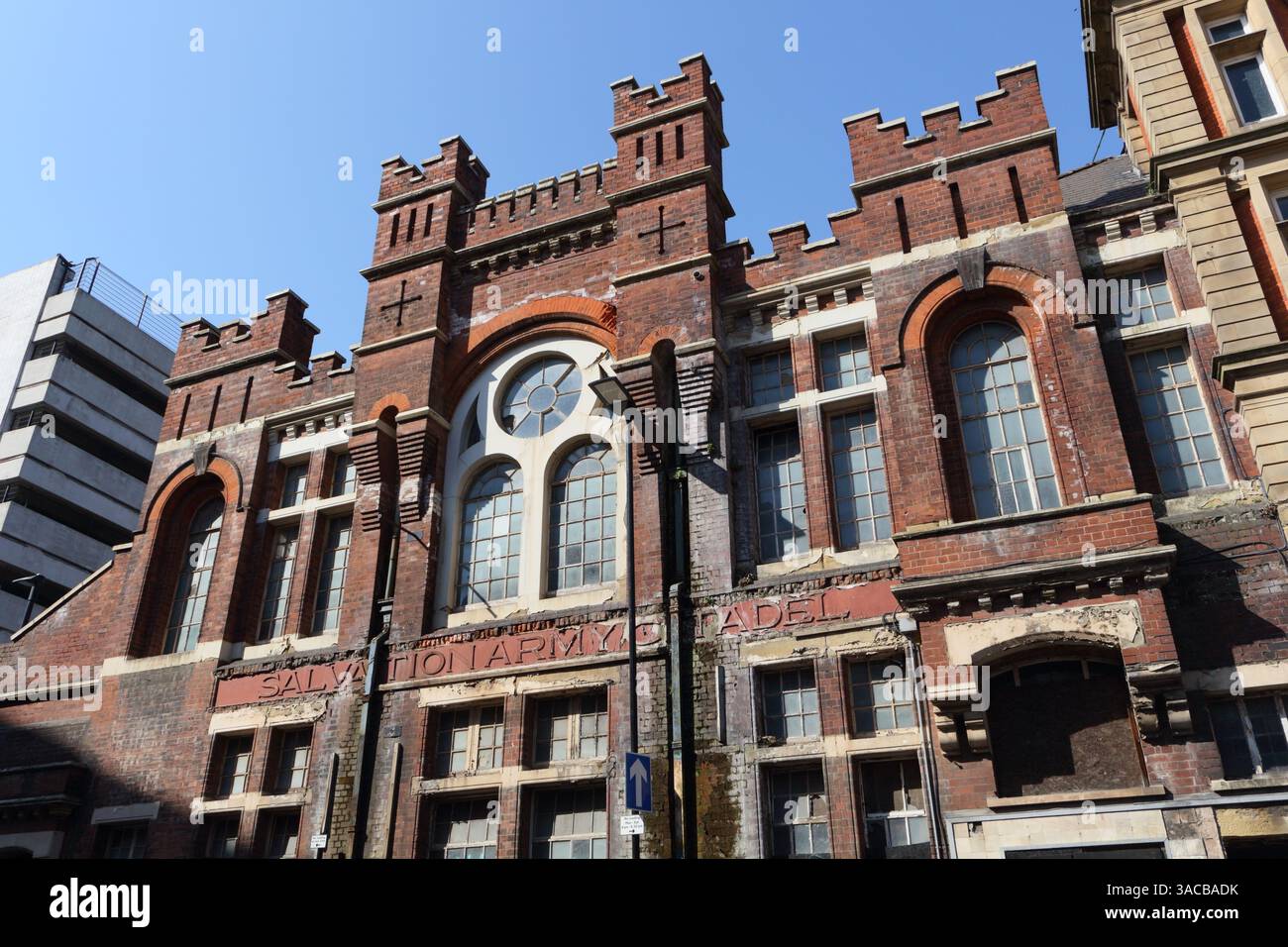 The disused Salvation Army Citadel building, Sheffield city centre ...