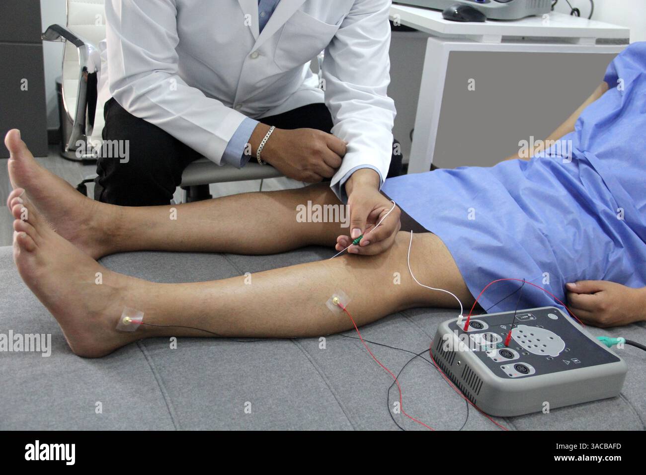 Electromyography and somatosensory evoked potentials in the legs of a ...