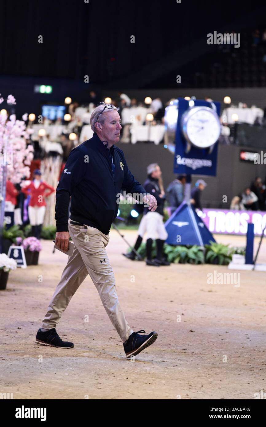 Riders during the course walk before the LONGINES FEI Jumping World Cup ...