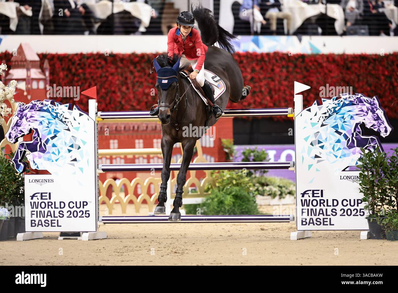 Alise Oken of United States with Gelvera during the LONGINES FEI ...