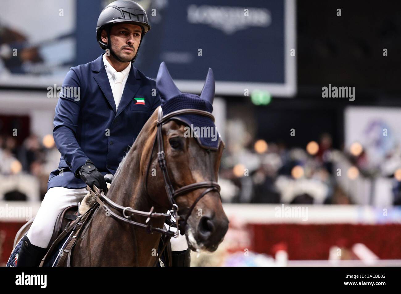 Ali Al Khorafi of Kuwait with I during the LONGINES FEI Jumping World ...