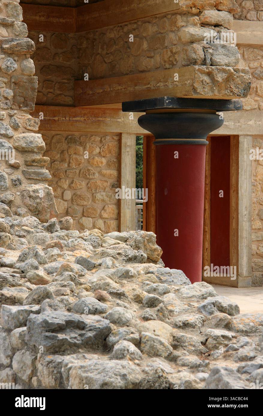Greece Crete Heraklion Knossos Palace bronze age archaeological site ...