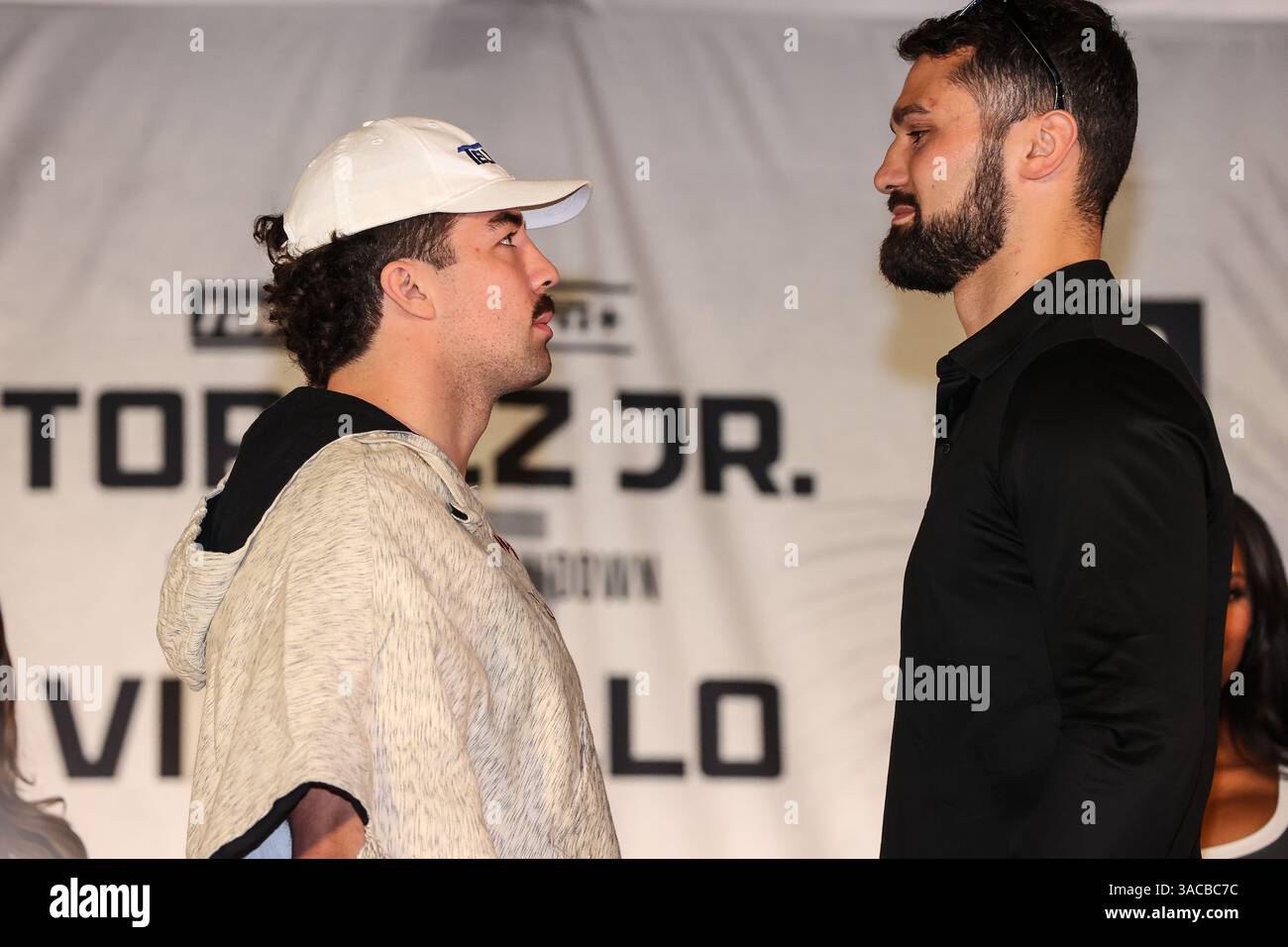 April 3, 2025: Heavyweights (L-R) Richard Torrez Jr. and Guido Vianello ...