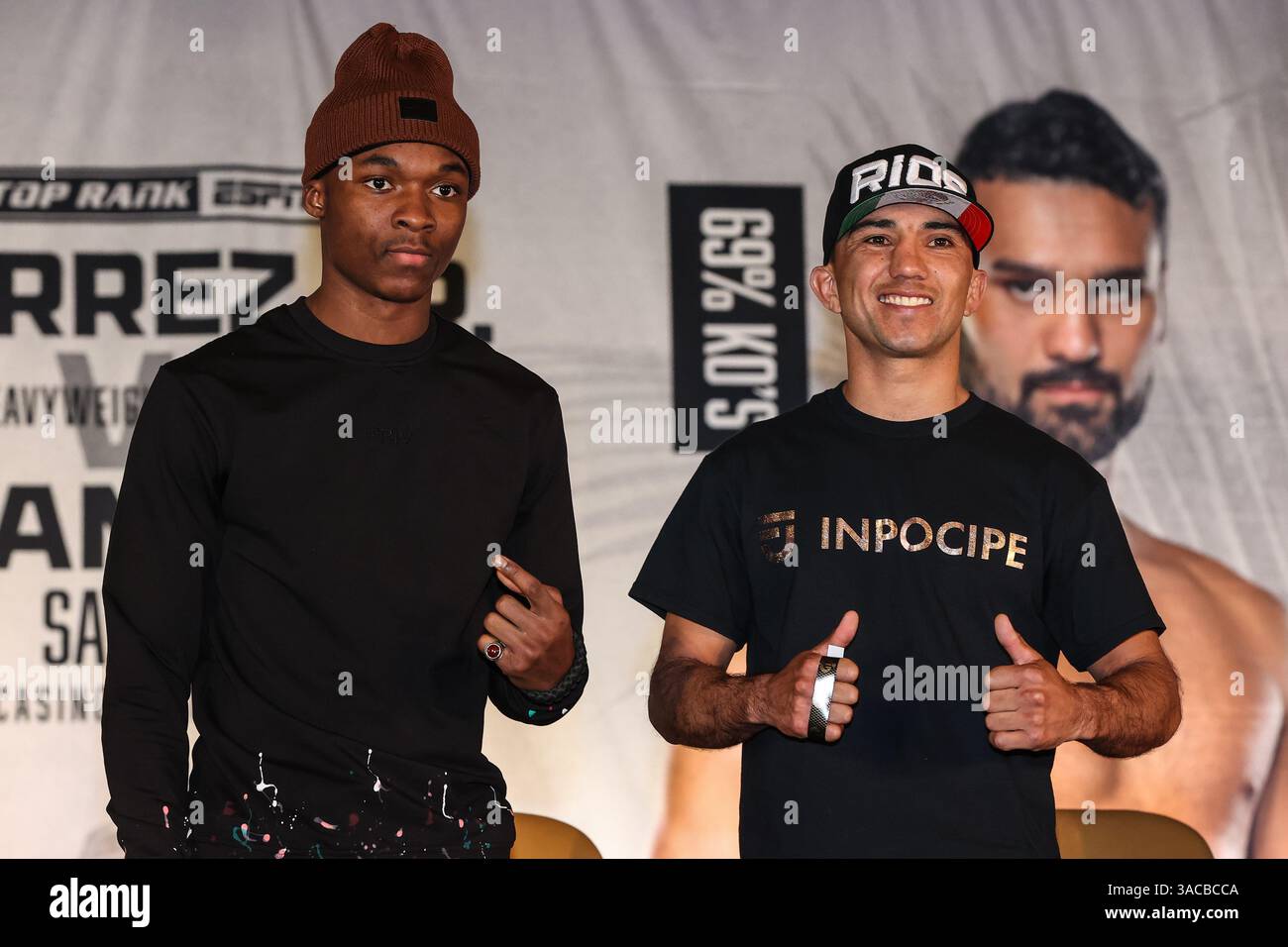 April 3, 2025: (L-R) Abdullah Mason and Carlos Ornelas on stage during ...