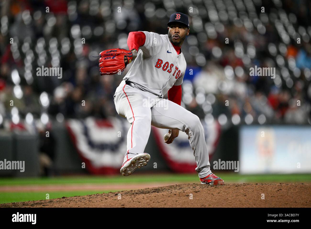 Boston Red Sox relief pitcher Aroldis Chapman (44) in action during a ...