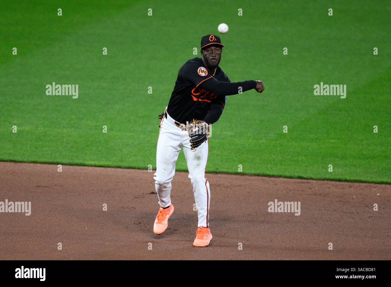 Baltimore Orioles shortstop Jorge Mateo (3) in action during a baseball ...