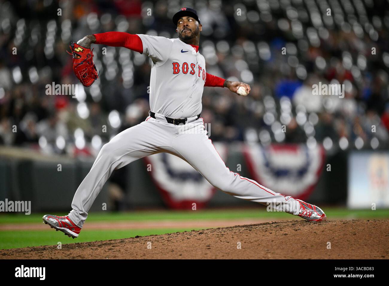Boston Red Sox relief pitcher Aroldis Chapman (44) in action during a ...