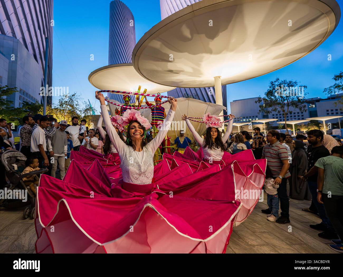 Qatar Eid Al-Fitr 2025 Celebration, Lusail Sky Festival Artists perform ...