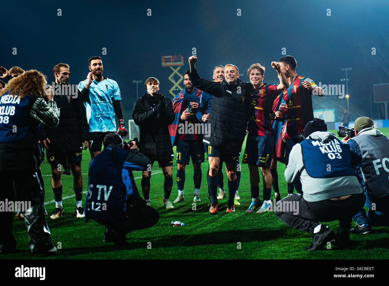 NIEPOŁOMICE, POLAND - APRIL 1, 2025: Polish Football Cup match Puszcza ...